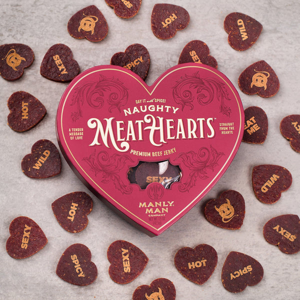 XOXO in Jerky Form: Unique Beef Jerky Hearts for Your - Manly Man Co.