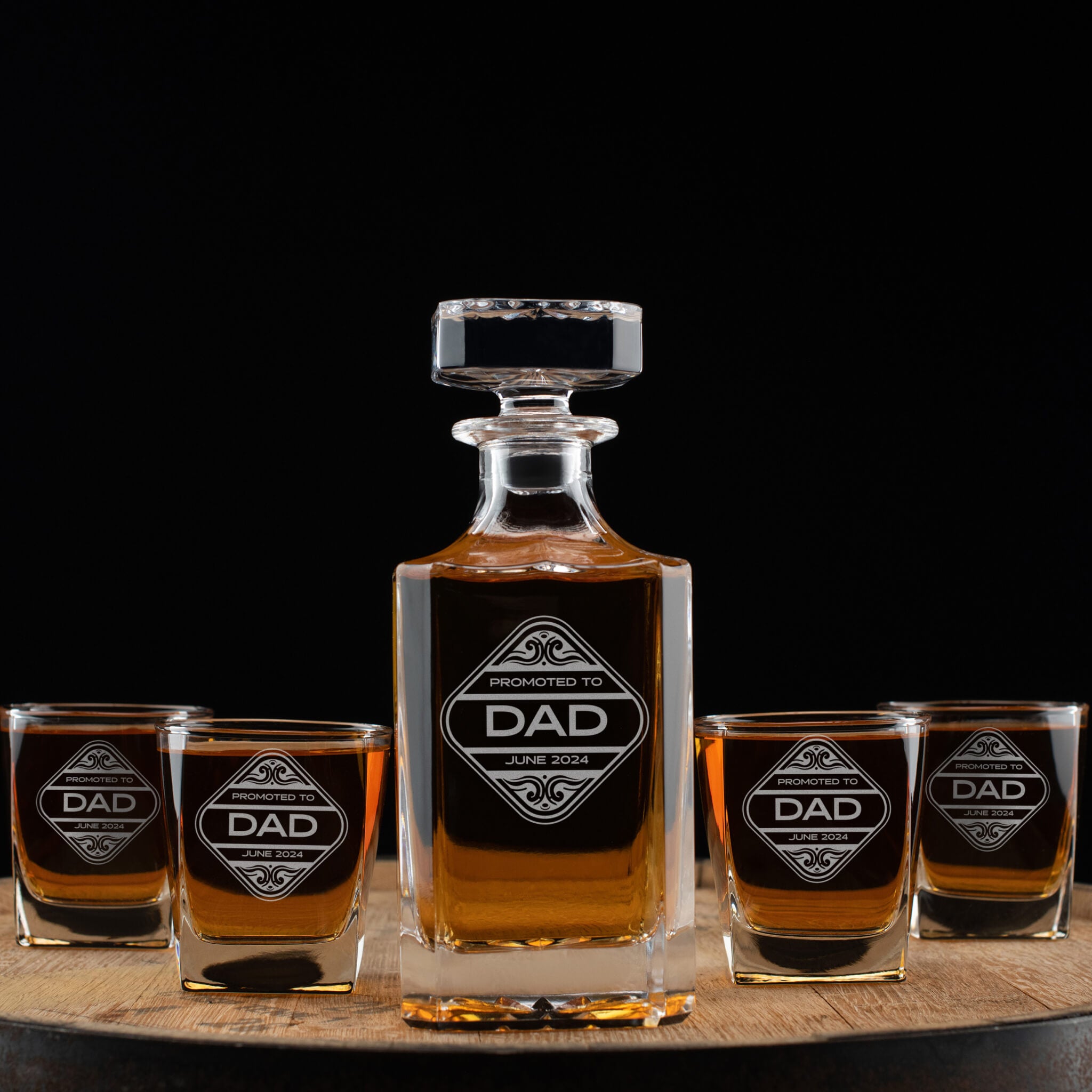Personalized Whiskey Decanter Set - Manly Man Co. Personalized Whiskey Decanter Set - Manly Man Co.
