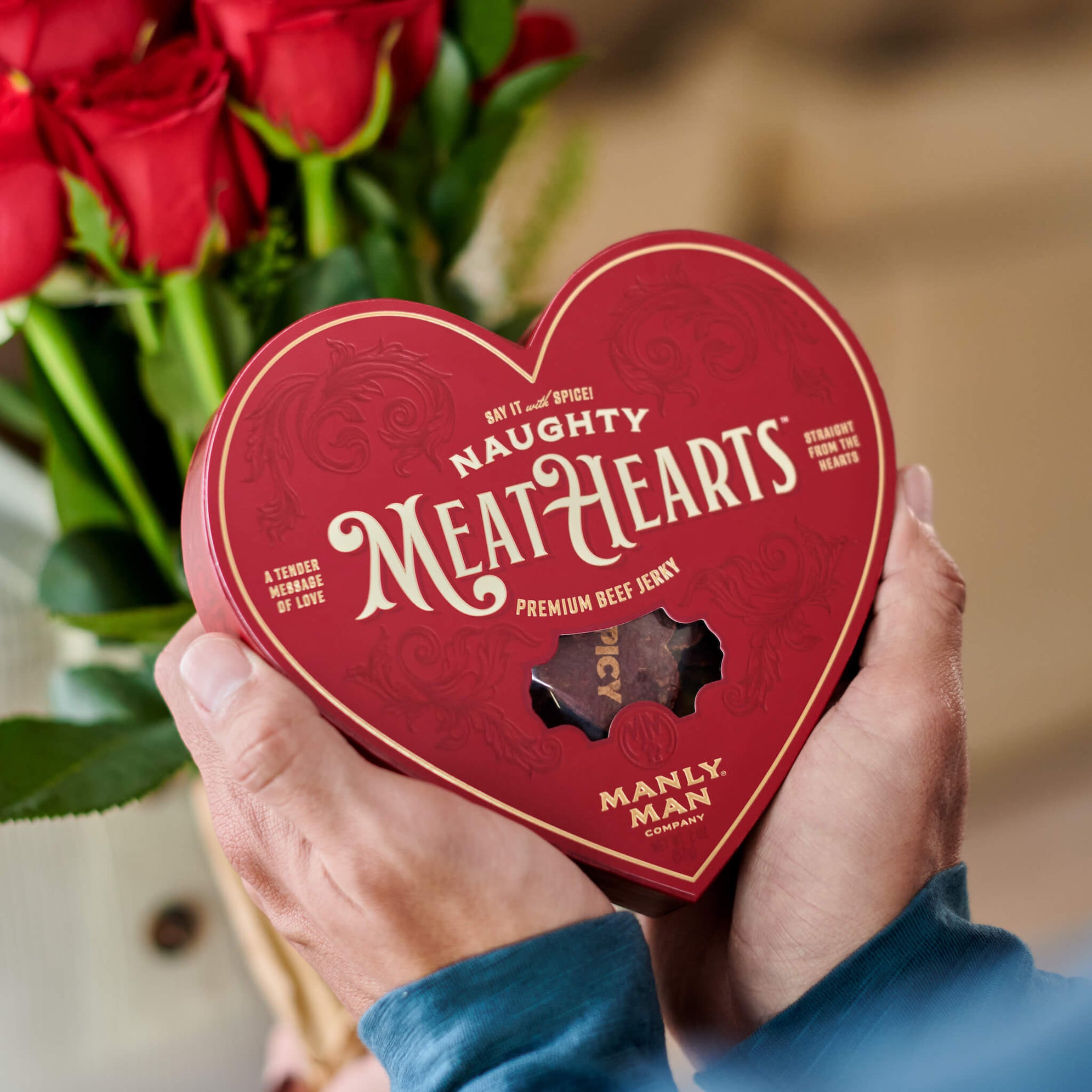 Meathearts™ // Heart-Shaped Beef Jerky // Manly Man Co® - Manly Man Co.