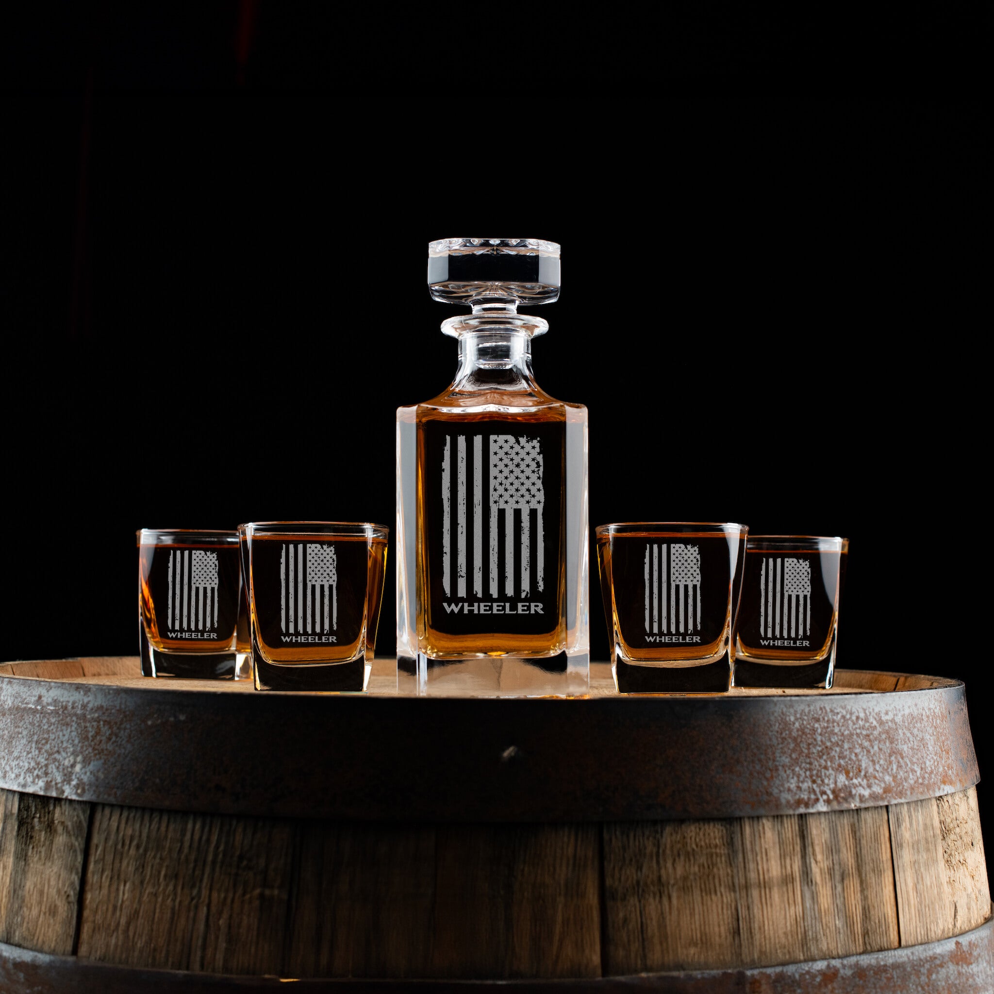 Personalized Whiskey Decanter Set - Manly Man Co. Personalized Whiskey Decanter Set - Manly Man Co.